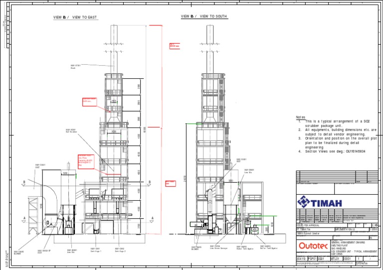GA Drawing SO2 Scrubber - R1 | PDF