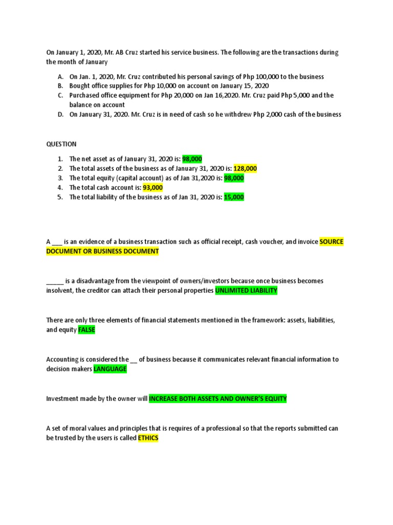 Far Practice Updated | PDF | Equity (Finance) | Business