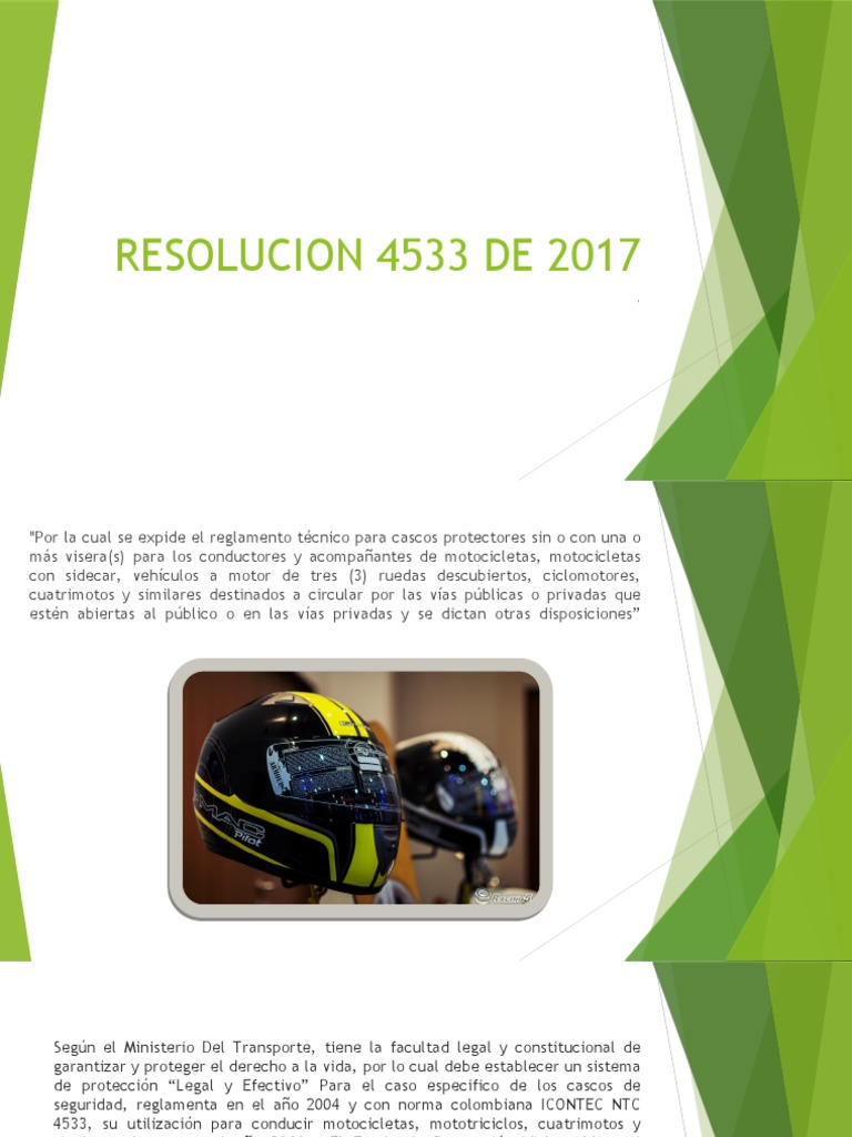 Resolucion 4533 de 2017 | PDF | Motocicleta | Colombia