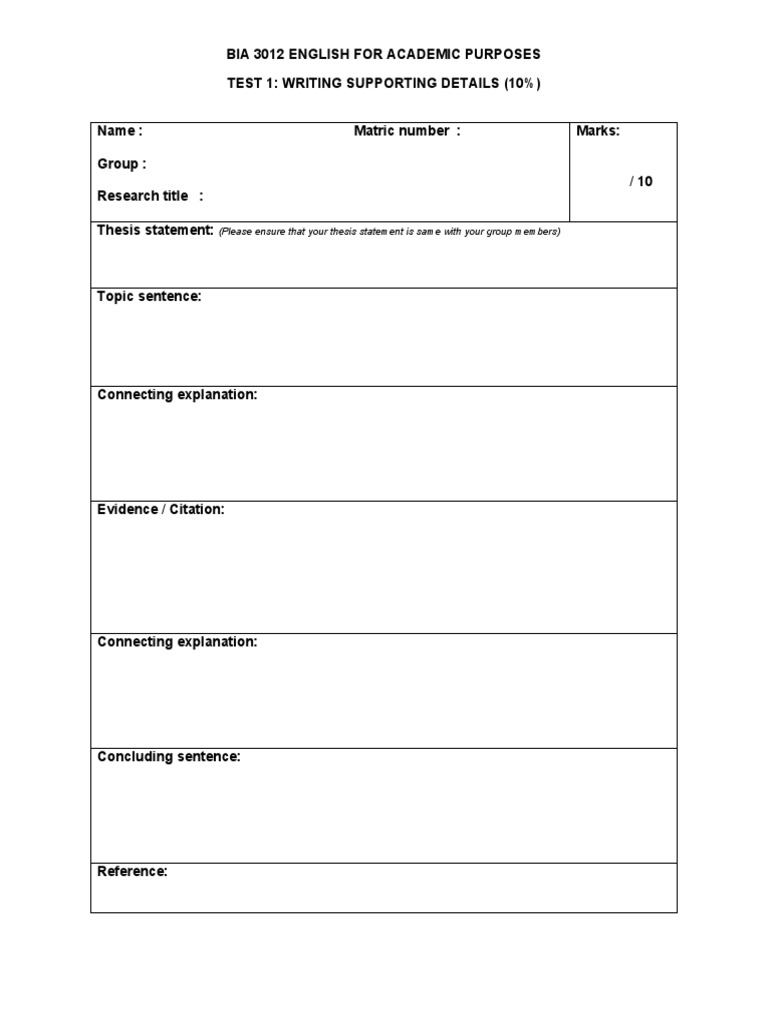 Academic Writing Assessment Guide | PDF