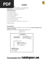 Math Handout (Basic Algebra Rules) PDF | PDF | Multiplication | Numbers