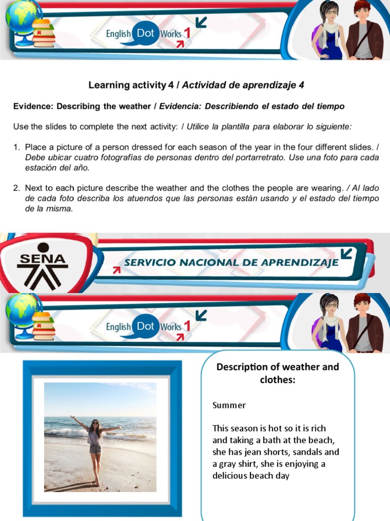 Evidence Describing The Weather | PDF | Travel | Lifestyle