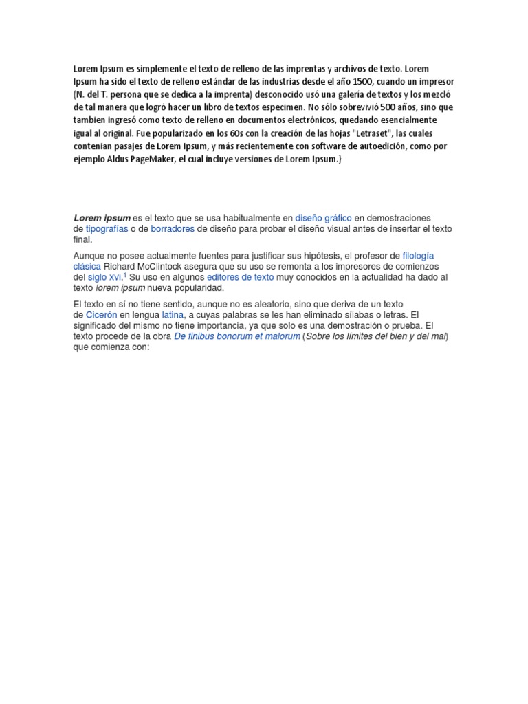 Historia y Uso de Lorem Ipsum | PDF