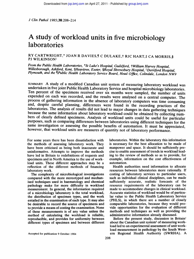 Workload Study | PDF | Workload | Accuracy And Precision