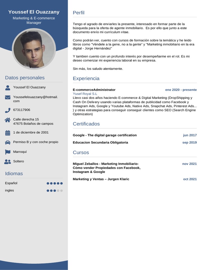 CV Youssef El Ouazzany | PDF