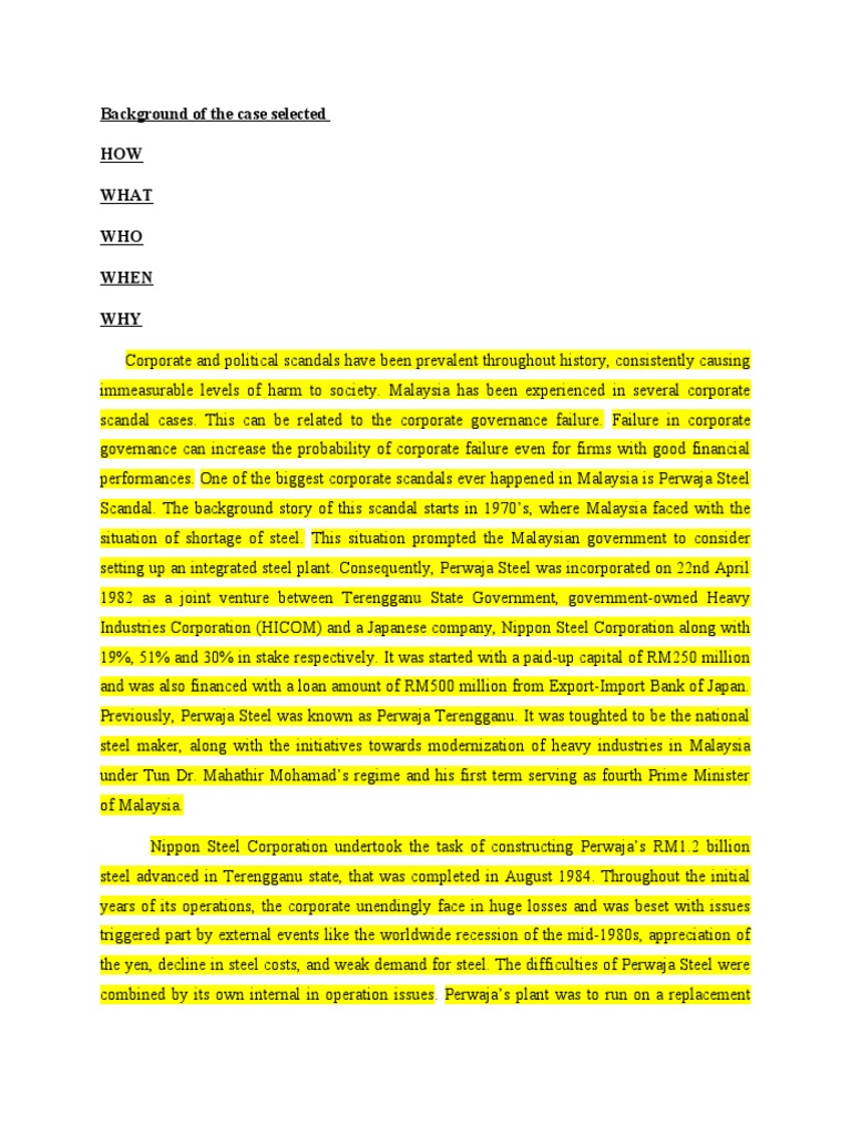 The Rise and Fall of Perwaja Steel: An Analysis of Malaysia's Largest ...