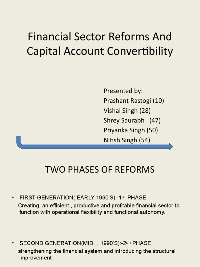 Financial Sector Reforms and Capital Account Convertibility | PDF ...