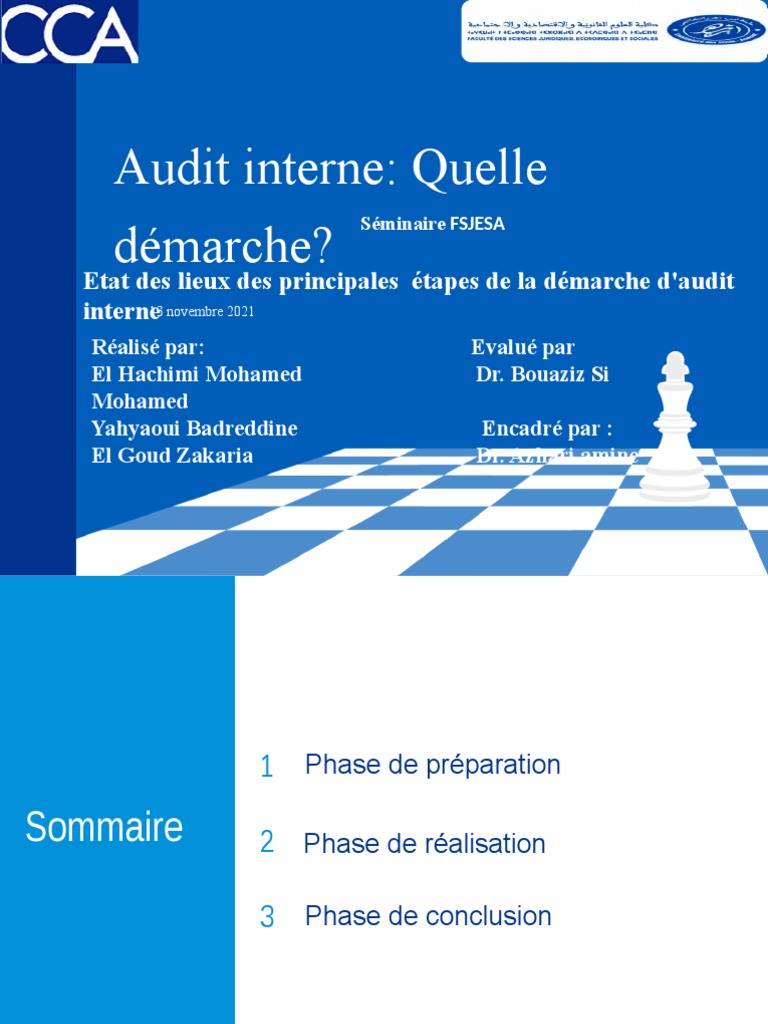 La Démarche D'audit Interne | PDF | Audit | Audit interne