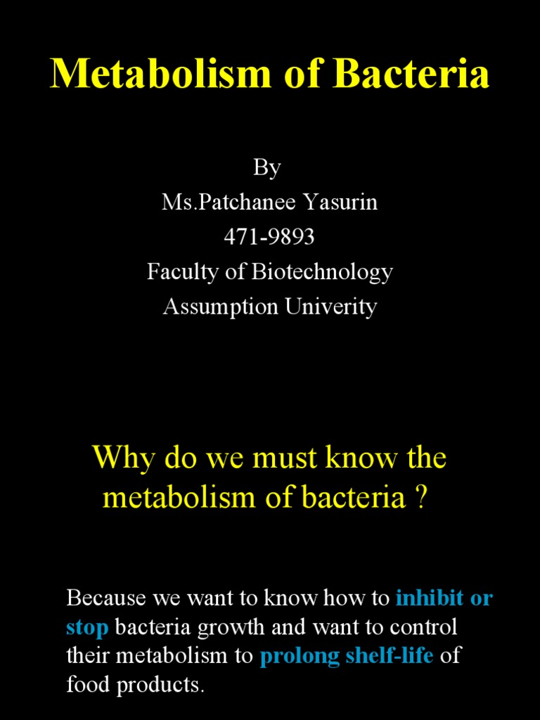 Metabolism of Bacteria | Metabolic Pathway | Metabolism