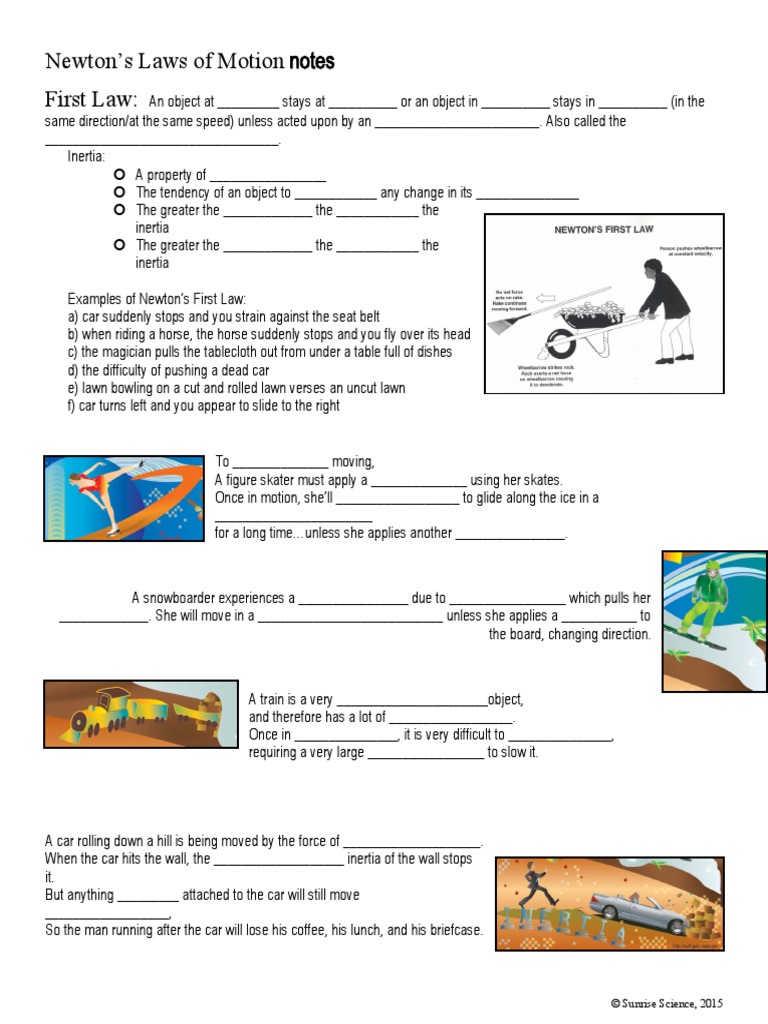 Newton's Laws of Motion Notes | PDF | Force | Acceleration