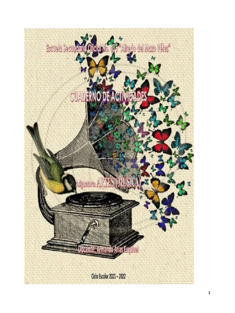 Cuaderno de Actividades Artes (Música) 2° | PDF | Instrumentos ...