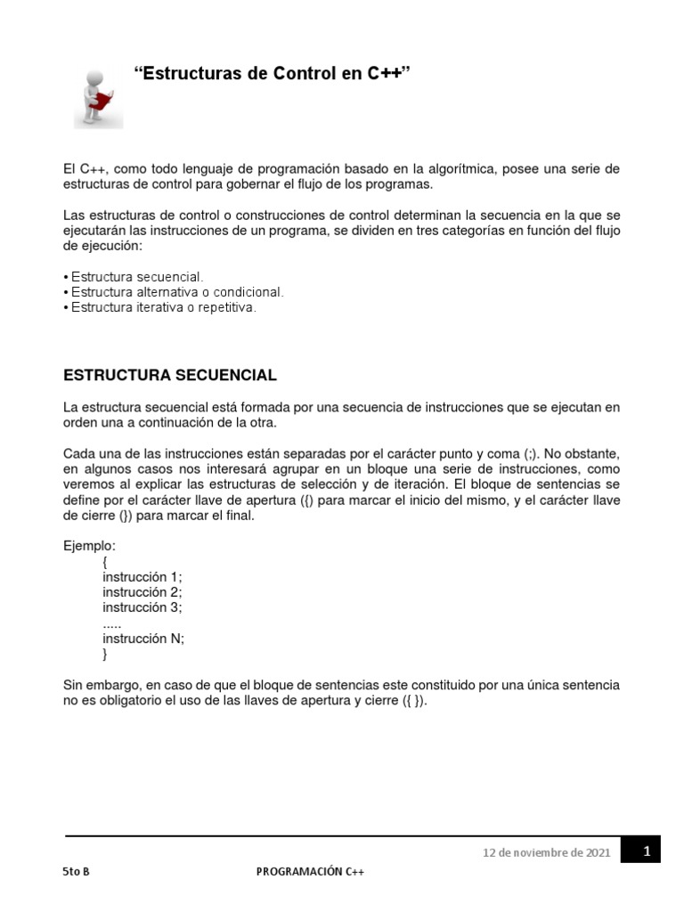Estructuras de Control en C - 2021B | PDF | Informática | Ingeniería de ...