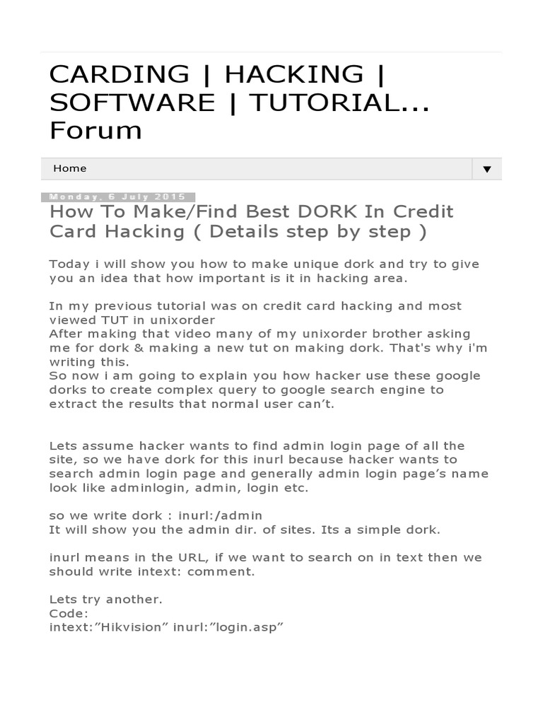 Carding - Hacking - Carding - Hacking - Software - Tutorial... Software ...