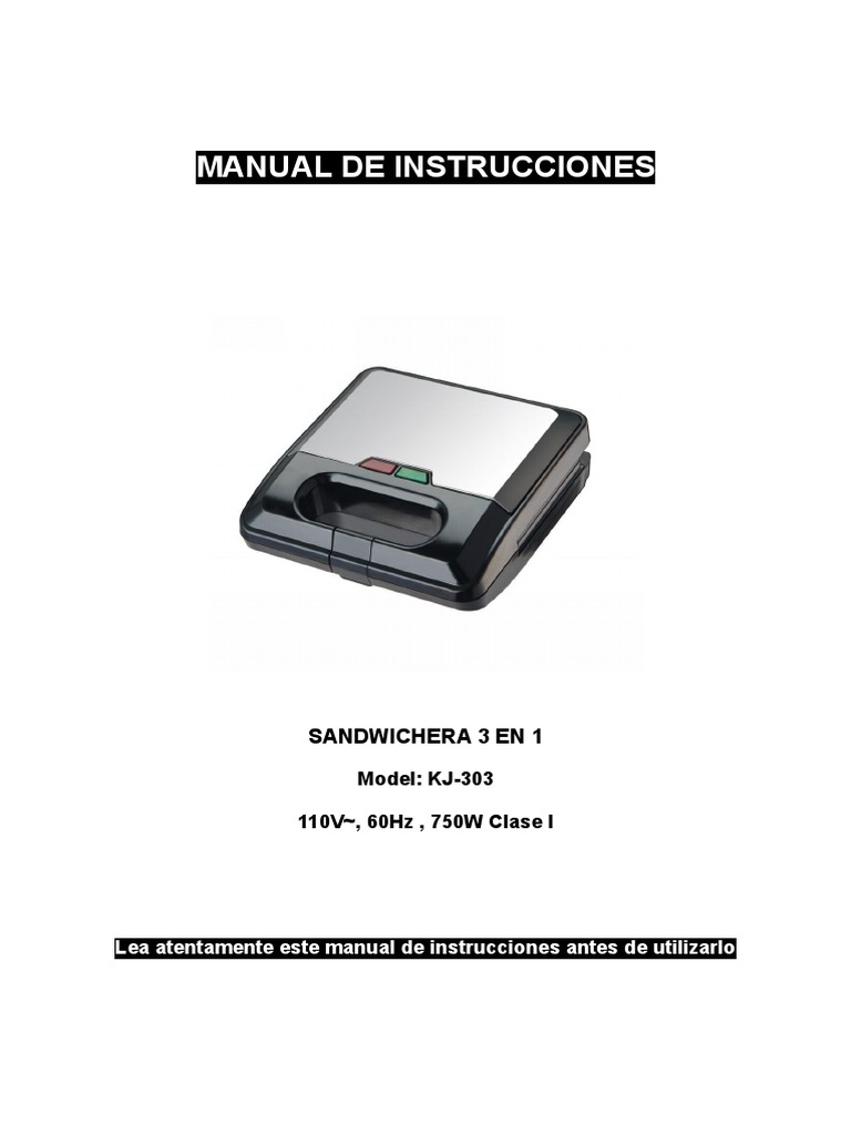 KJ-303 Manual de Usuario | PDF | Enchufes y tomas de corriente alterna | Agua