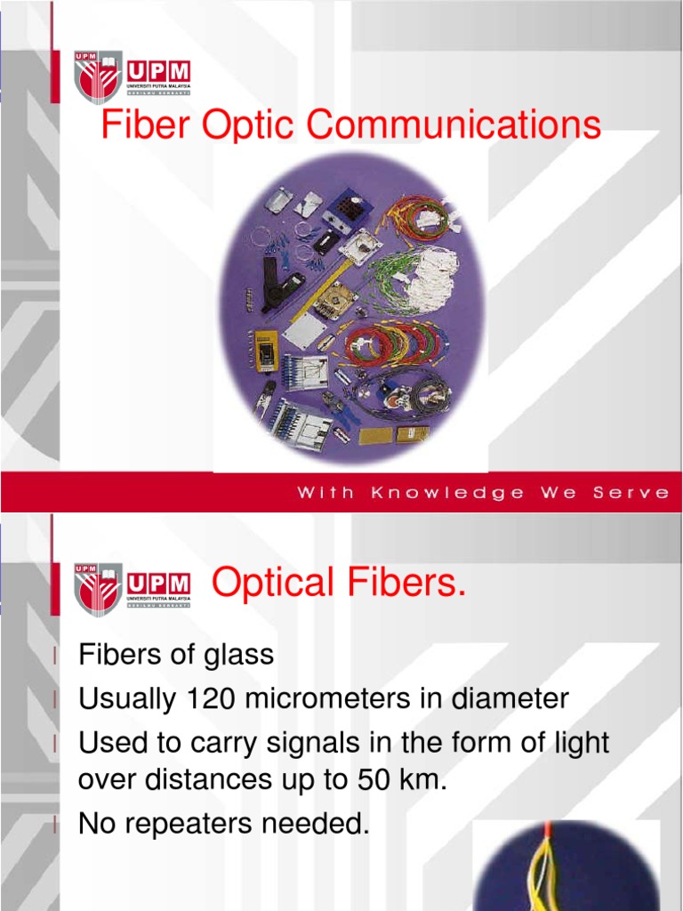 Fiber Optics Communications | PDF | Laser Diode | Optical Fiber
