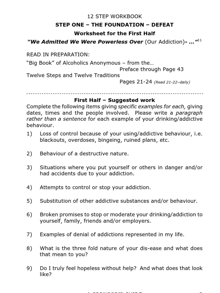 "We Admitted We Were Powerless Over (Our Addiction) - ": Step One - The ...