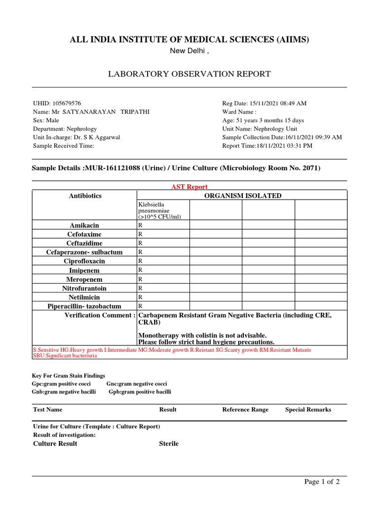 All India Institute of Medical Sciences (Aiims) : Laboratory ...