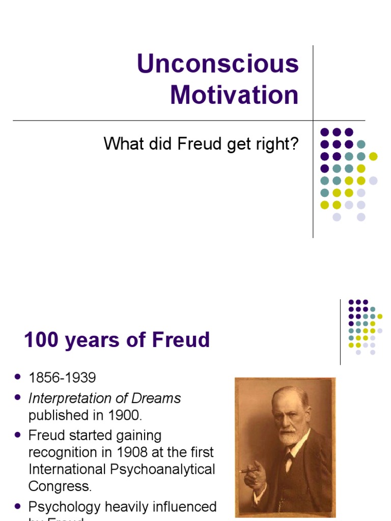 Unconscious Motivation: What Did Freud Get Right? | PDF | Id ...