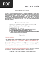 Guía para Elaborar un Position Paper | PDF