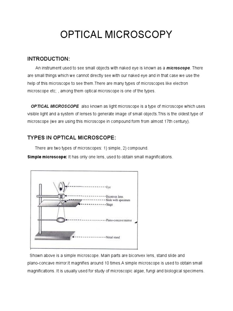 Optical Micros | PDF | Microscopy | Angular Resolution