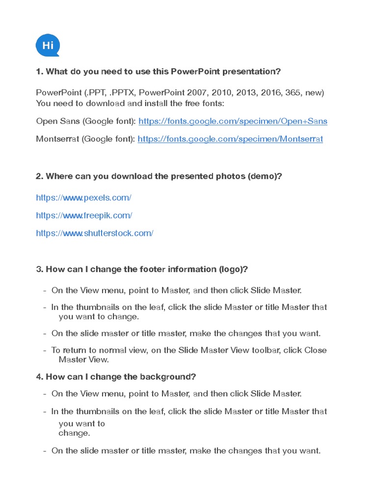 What Do You Need To Use This Powerpoint Presentation? | PDF