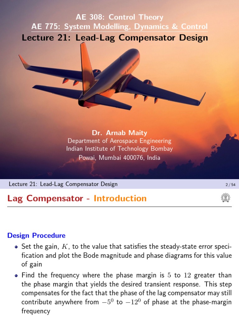 Lecture 21 Lead Lag Compensator Design-2021-AE 308 AE 775-AM | PDF ...