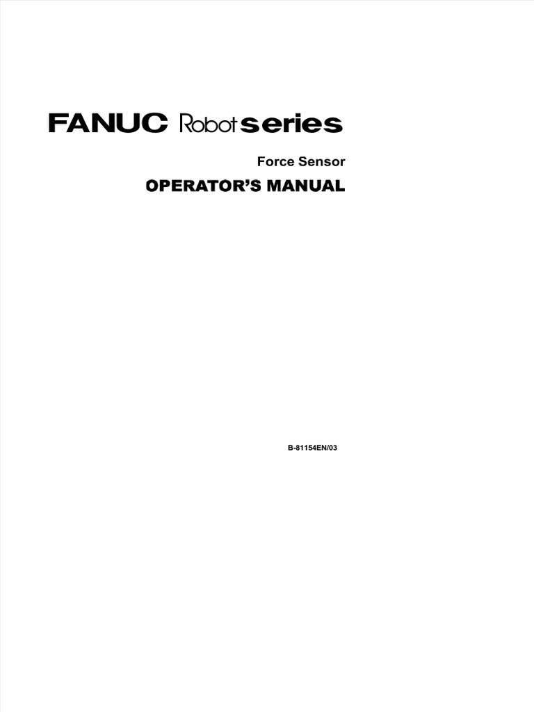 FANUC Force Sensor Manual | PDF | Robotics | Robot