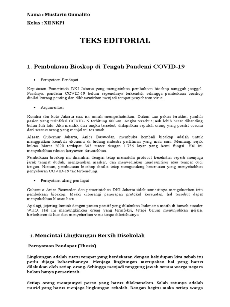 Teks Editorial | PDF