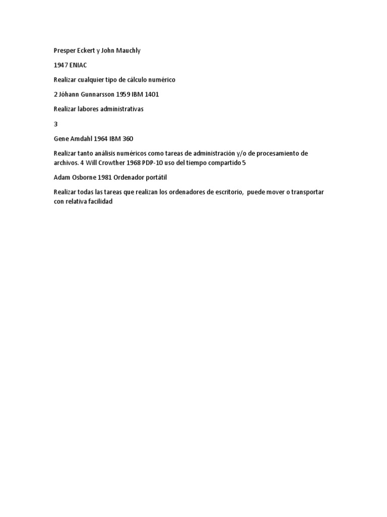 Presper Eckert y John Mauchly | PDF