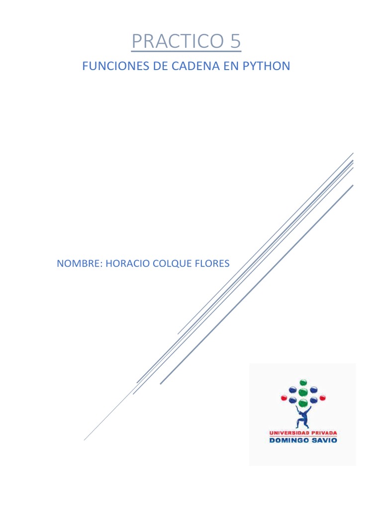 Funciones y Metodos de Una Cadena en Python | PDF | Python (lenguaje de ...