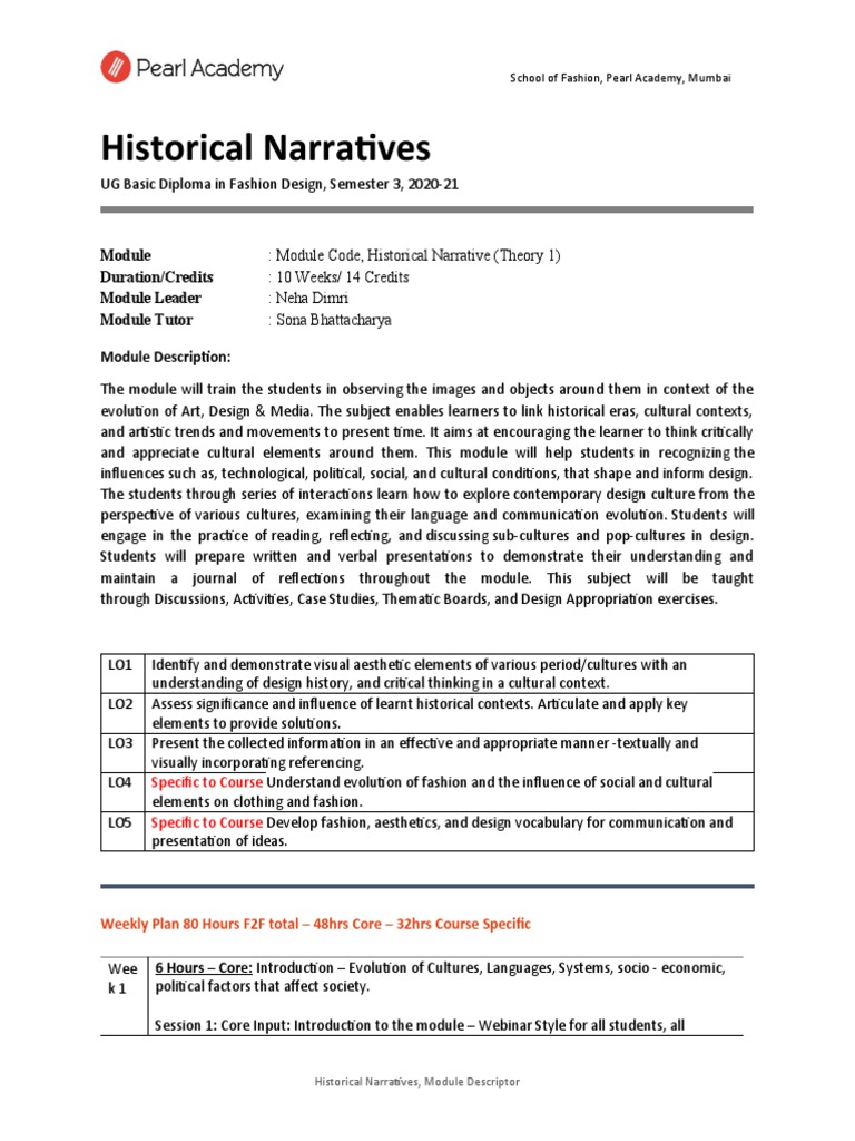 Historical Narratives | PDF | Learning | Fashion