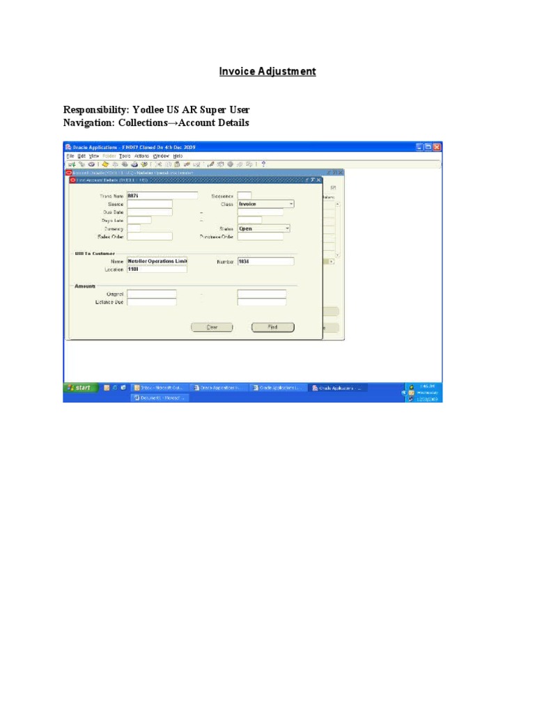 Invoice Adjustment | PDF