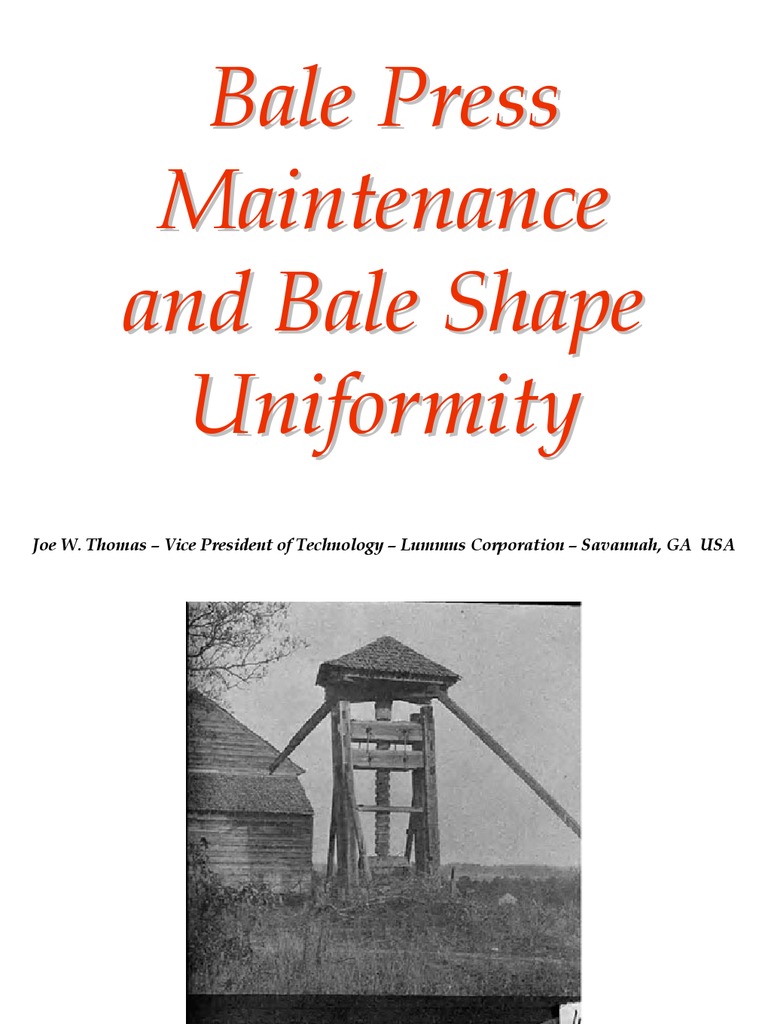Bale Press Maintenance and Bale Shape | PDF | Extrusion | Capacitor