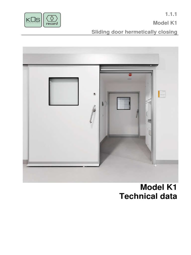 1.1.1 Data Sheet K1 Hermetic Sliding Door | PDF | Door | Wall