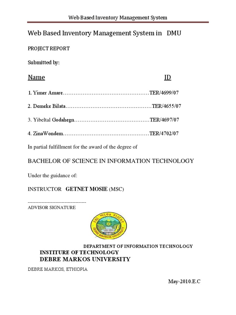 Web Based Inventorymanagment System | PDF | Use Case | Feasibility Study