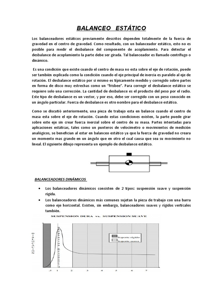 Balanceo estático y dinámico: tipos, métodos y aplicaciones | PDF ...