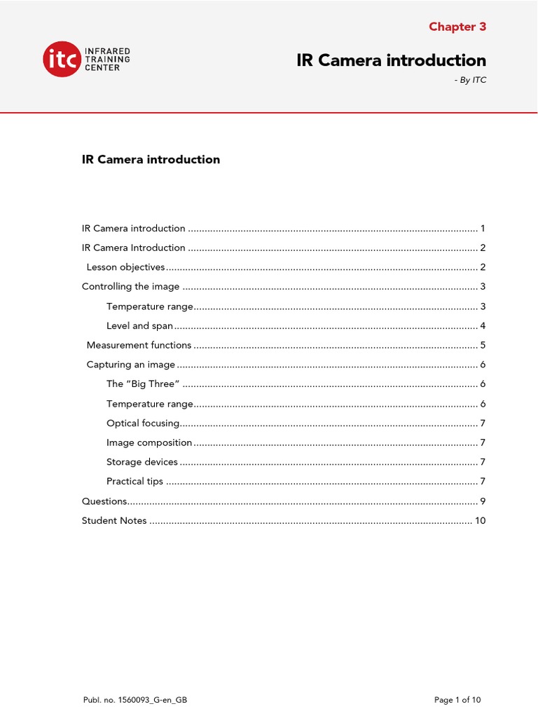 03 IR Camera Operation | PDF | Camera | Infrared