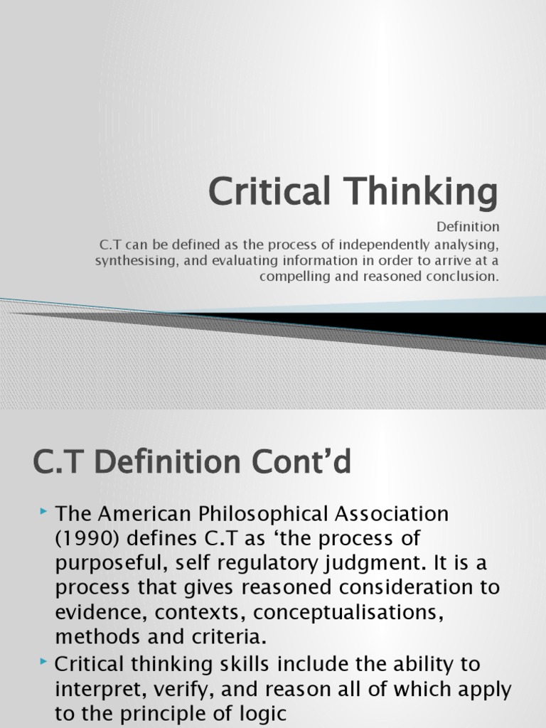 Critical Thinking | PDF | Critical Thinking | Logical Consequence