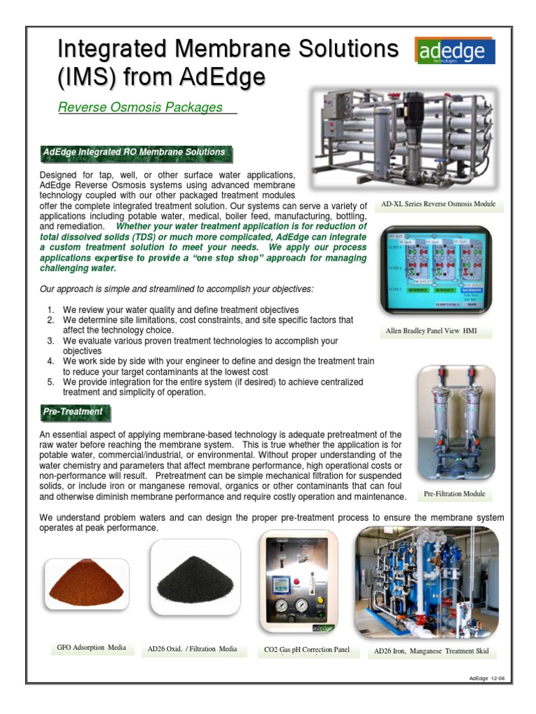 Integrated Membrane Systems IMS | PDF | Membrane | Chemistry
