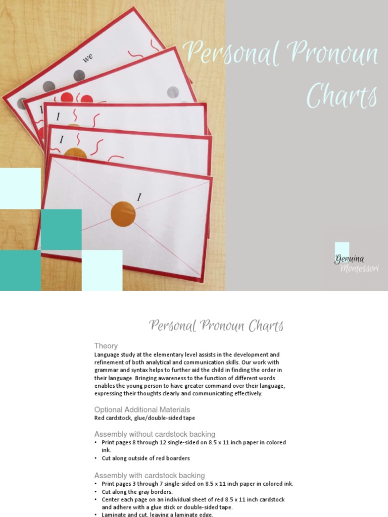 Personal Pronoun Charts | PDF