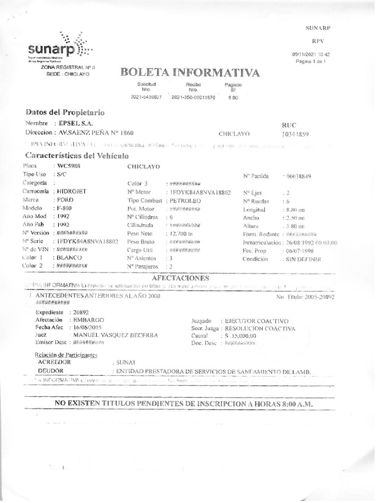 Boleta Informativa y Ficha | PDF