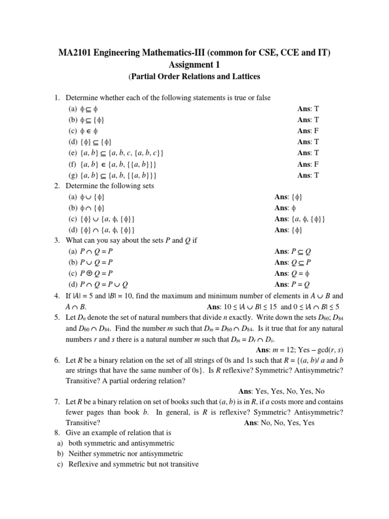 MA2101 Engineering Mathematics-III (Common For CSE, CCE and IT ...
