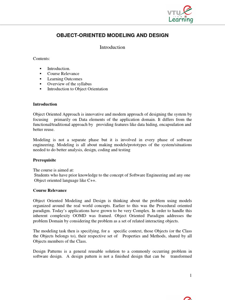 OOMD Chapter1 AP | PDF | Object Oriented Programming | Class (Computer Programming)