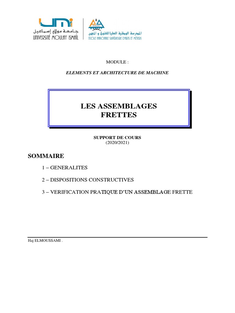 Assemblages Frettes : Techniques et Vérifications | PDF | Ingénierie ...