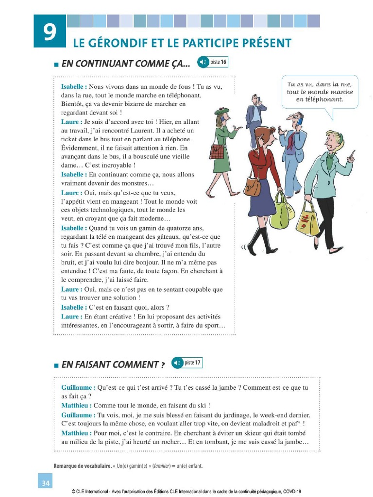 Le Gérondif Et Participe Présent | PDF