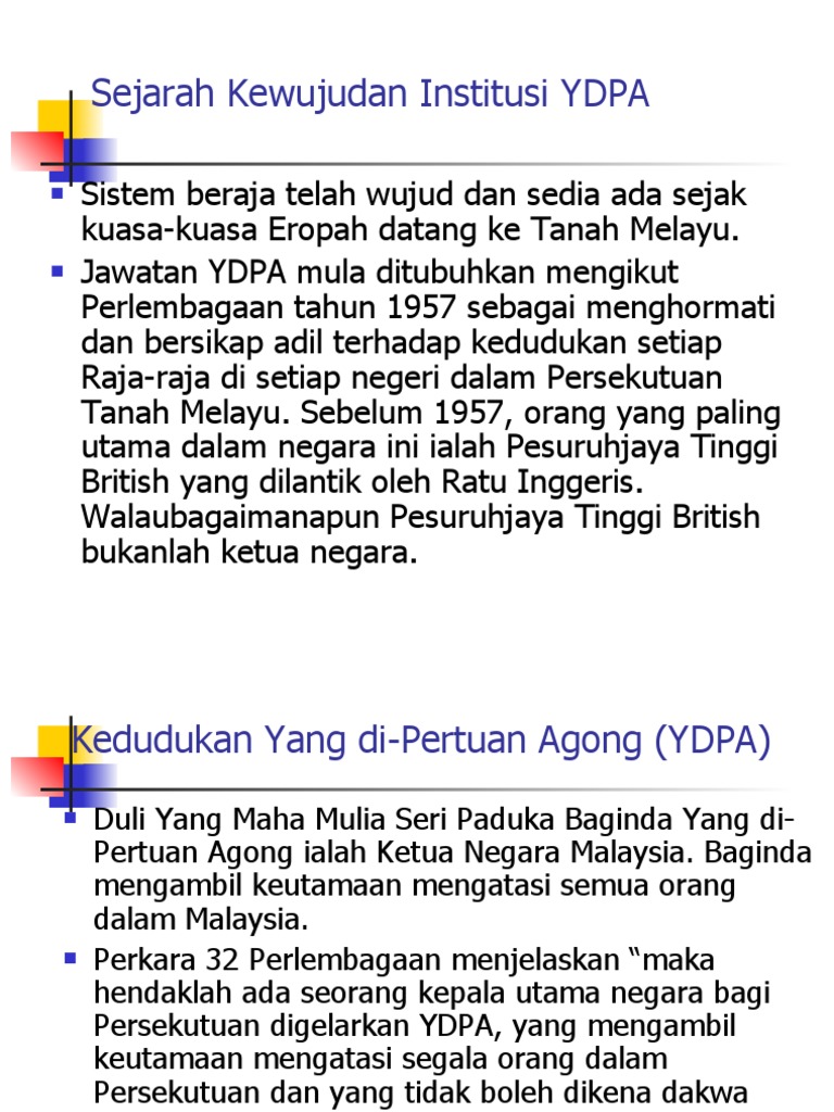 021 Institusi Yang Di-Pertuan Agong (YDPA) Dan RB PV Latest | PDF