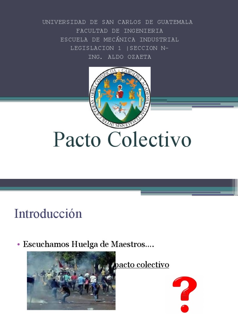 Pacto Colectivo: Definición y Clases | PDF | Guatemala | Justicia