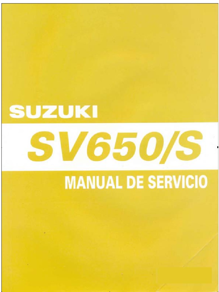 Manual SV 650 | PDF