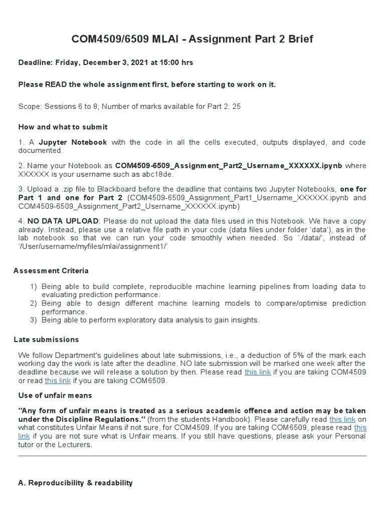 COM4509/6509 MLAI Assignment Part 2 Guide | PDF | Applied Mathematics ...