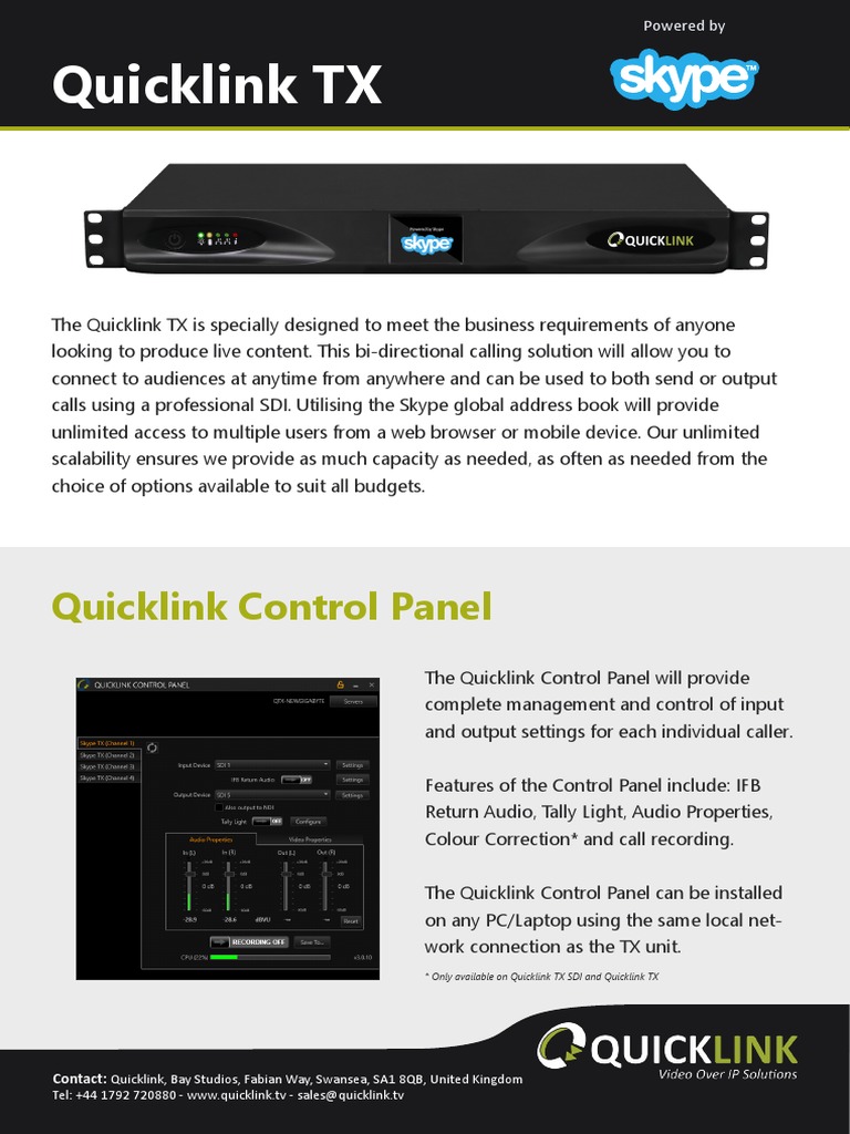 Quicklink TX V6.3 | PDF | Personal Computers | Software Development